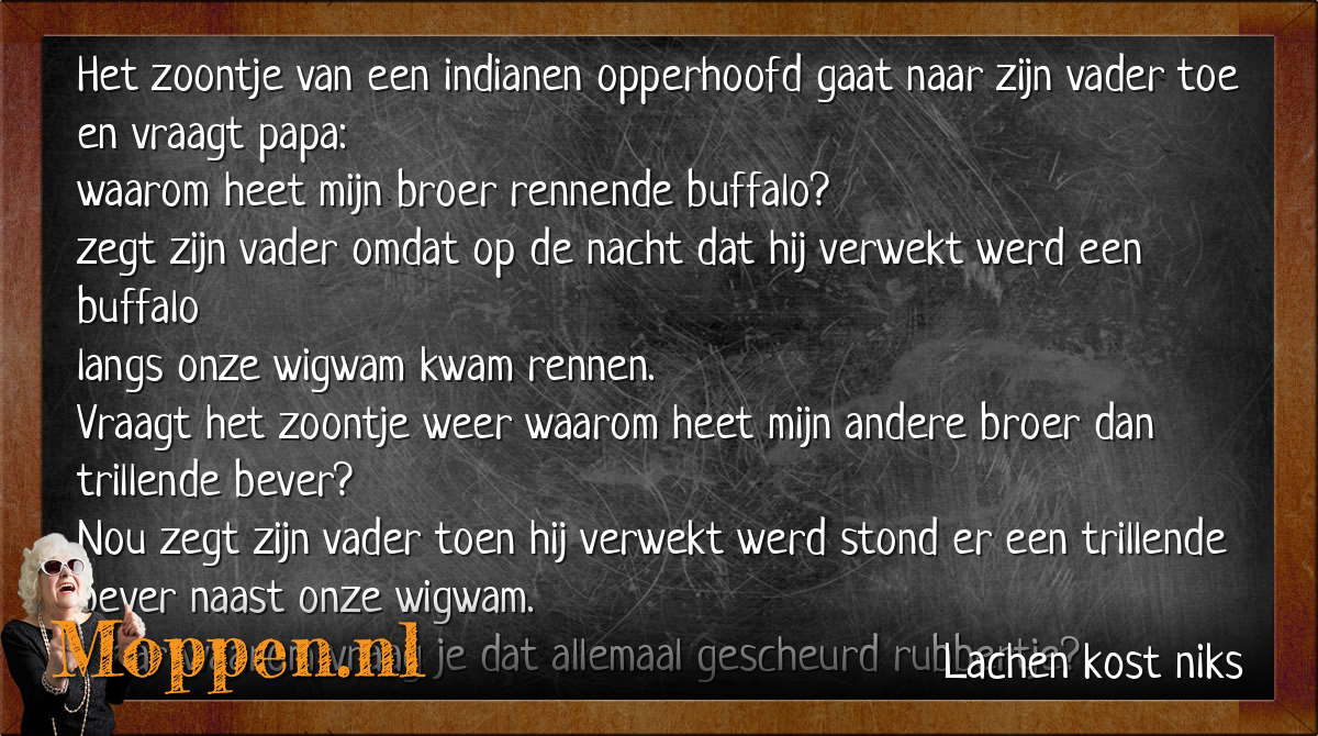 Moppen.nl - Mop: Indianenzoon