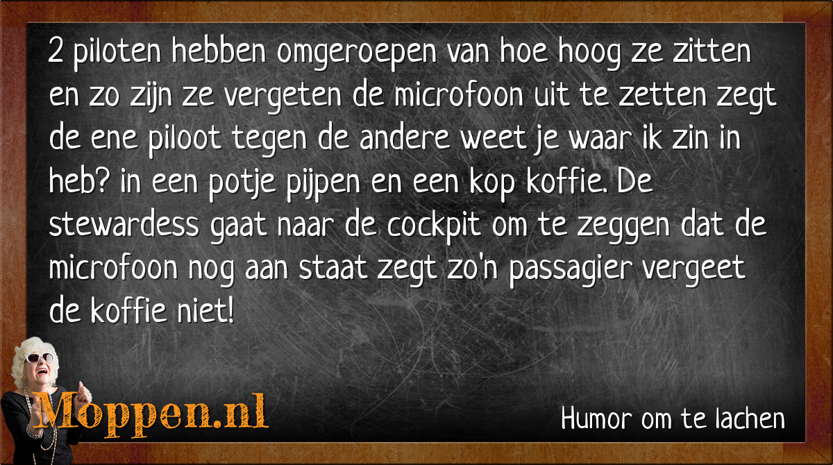 Moppen.nl - Mop: Vliegtuig