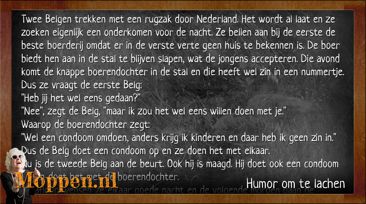 Moppen.nl - Mop: Condoom om doen