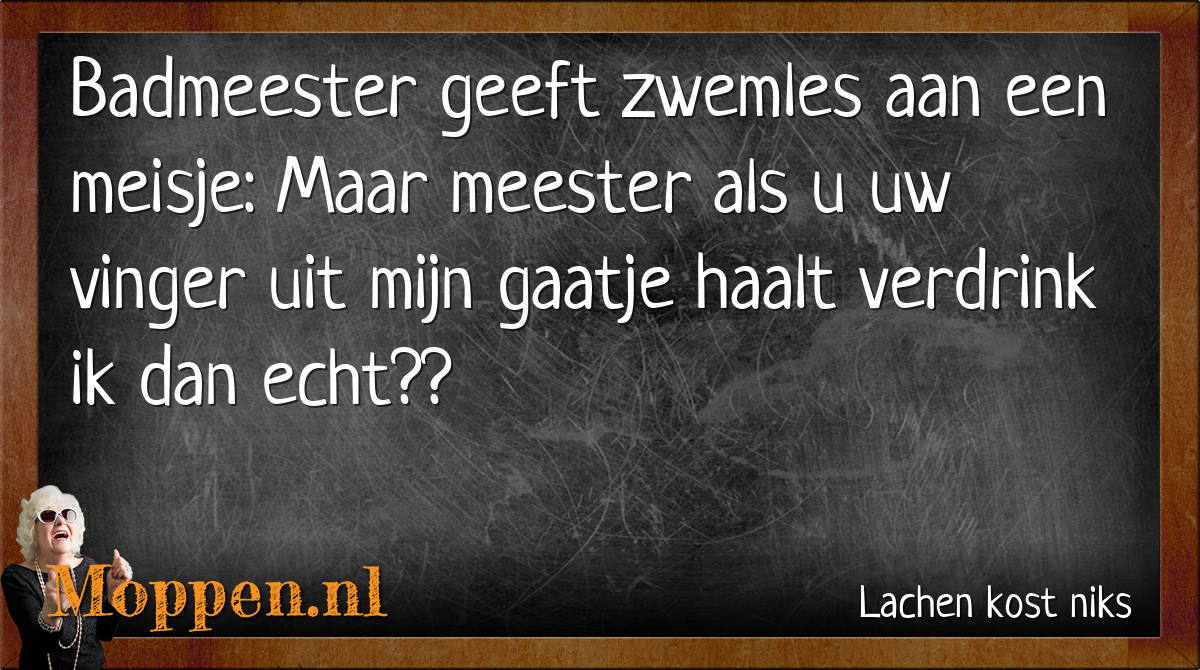 Moppen.nl - Mop: Zwemles