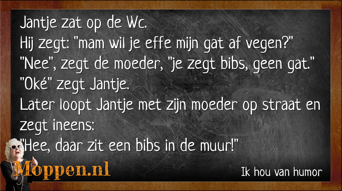 Moppen.nl - Mop: Jantje op de wc