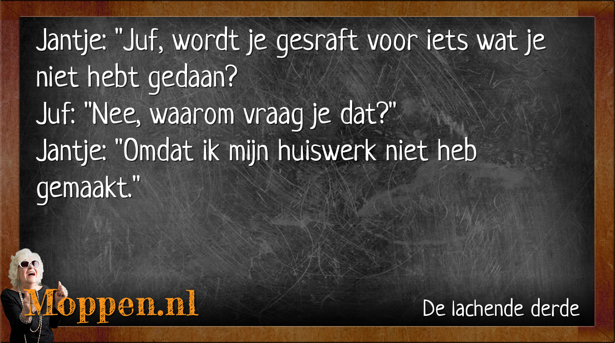 Moppen.nl - Mop: Jantje en de juf