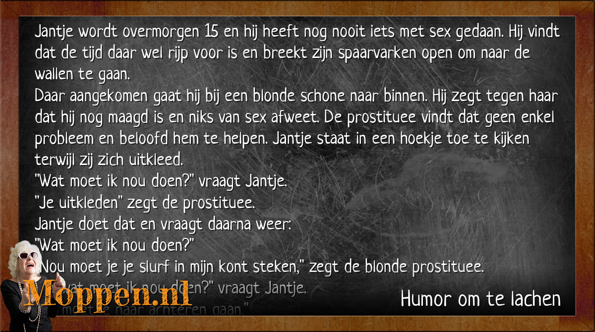 Moppen.nl - Mop: Jantje bij de hoeren