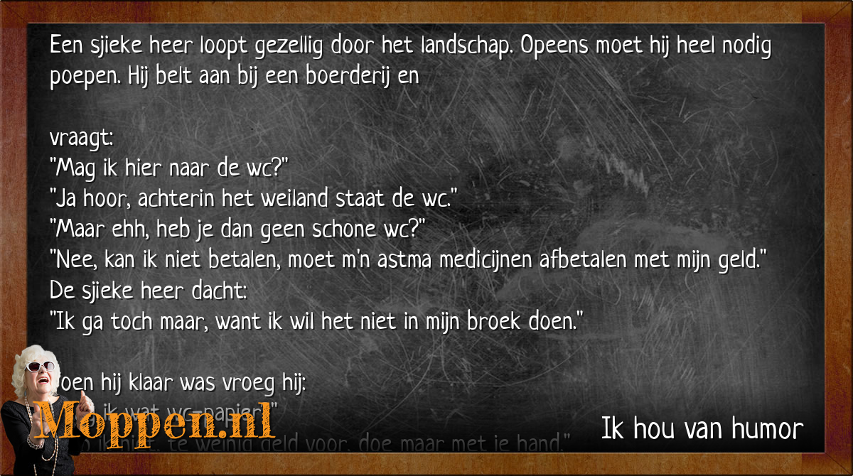 Moppen.nl - Mop: Geen wc-papier