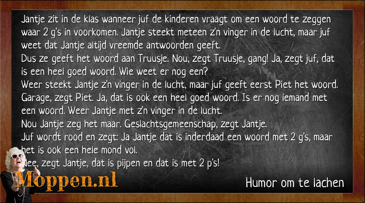 Moppen.nl - Mop: Jantje & de juf
