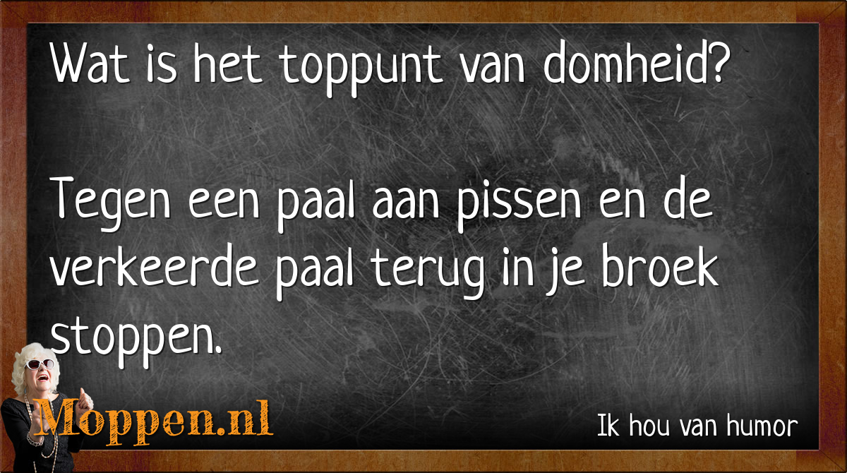 Moppen.nl - Mop: Toppunt van domheid