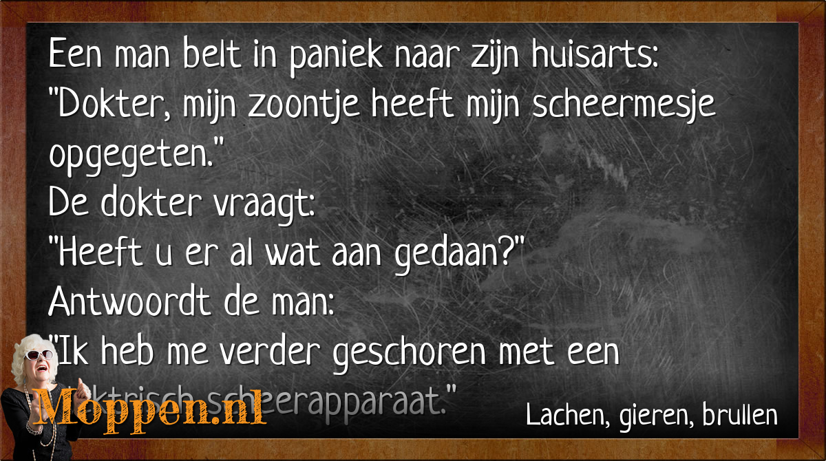 Moppen.nl - Mop: Scheermesje