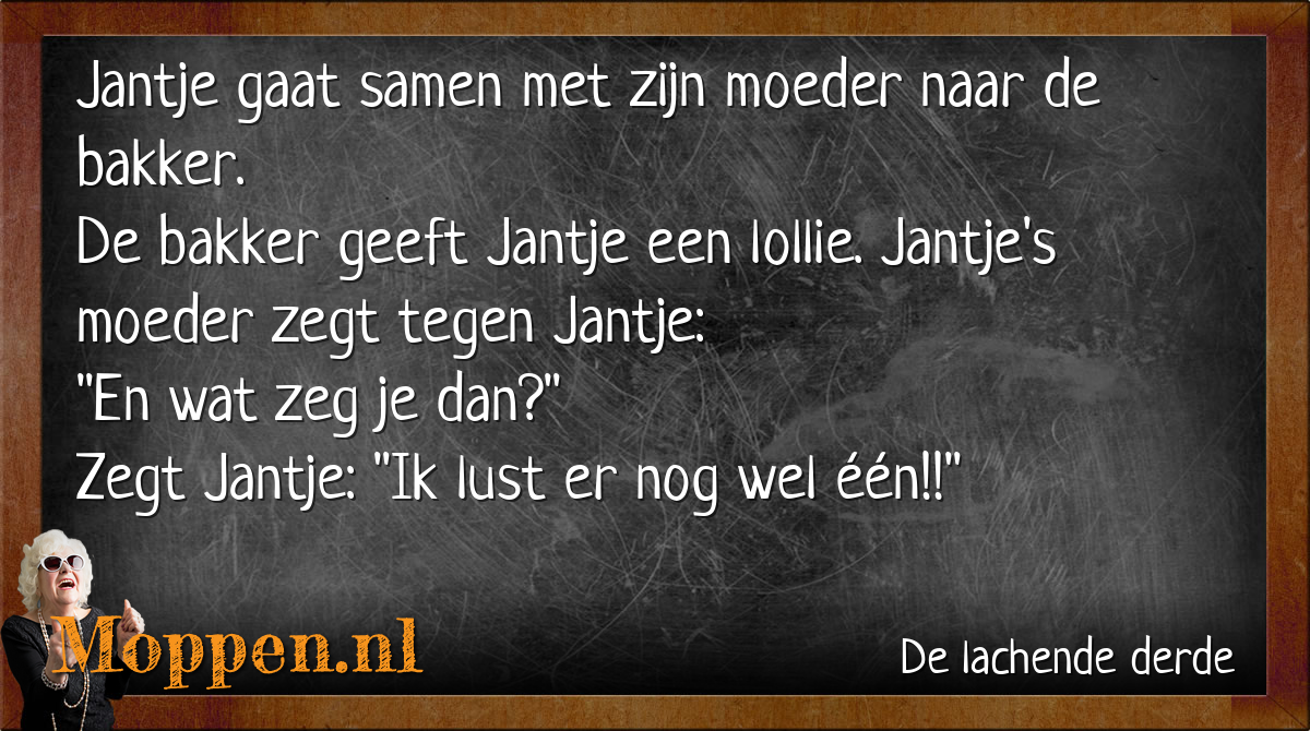 Moppen.nl - Mop: Jantje bij de bakker