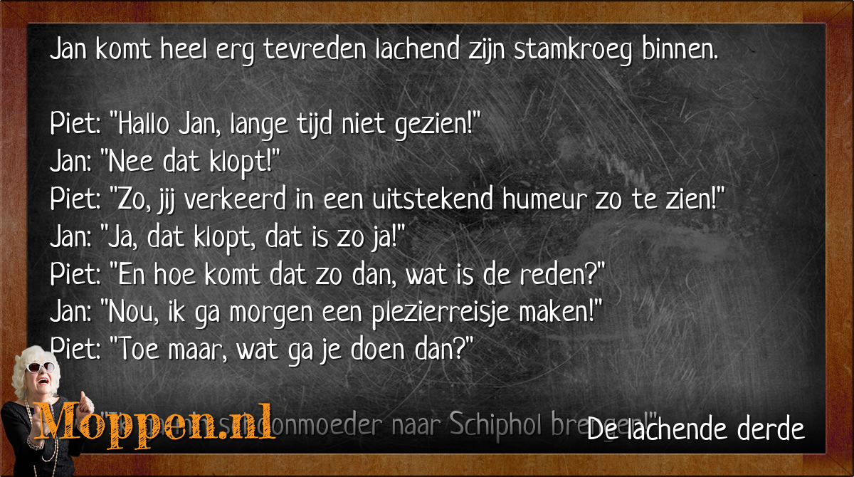 Moppen.nl - Mop: Plezierreisje