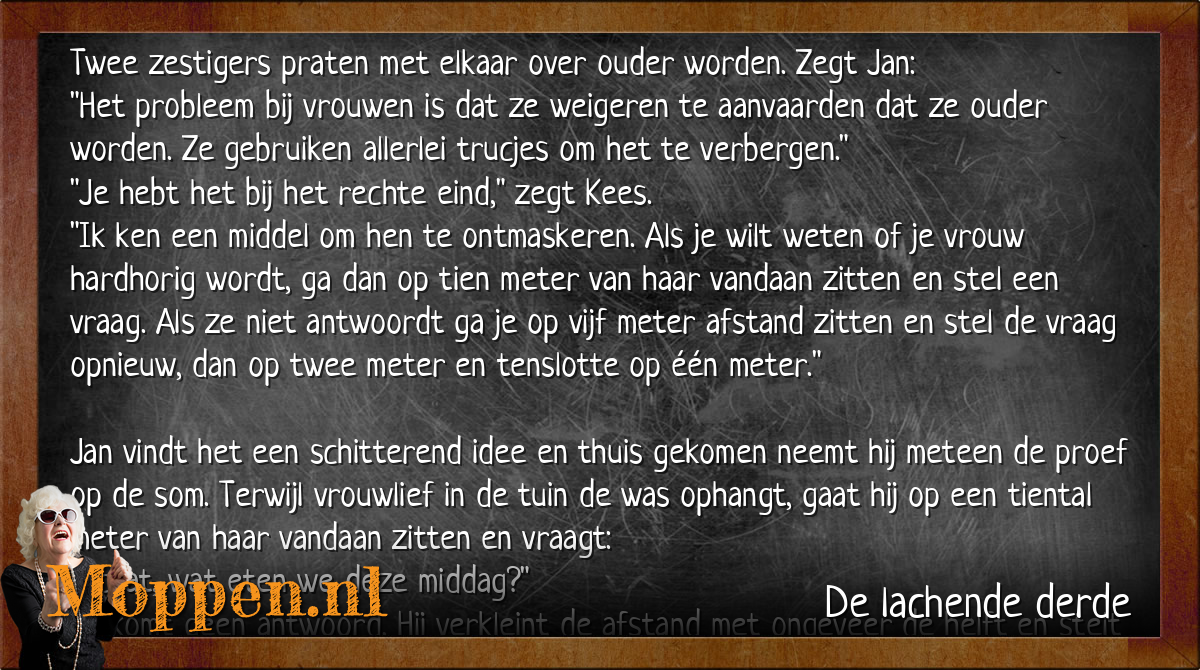 Moppen.nl - Mop: Ouder worden