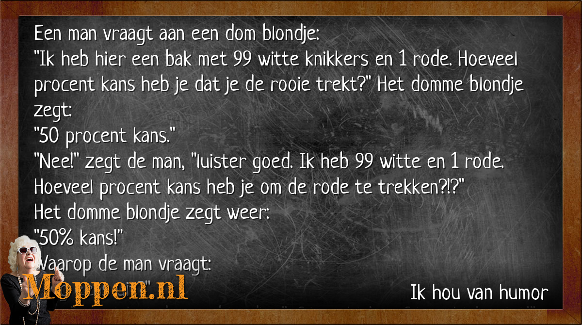 Moppen.nl - Mop: Hoeveel procent?