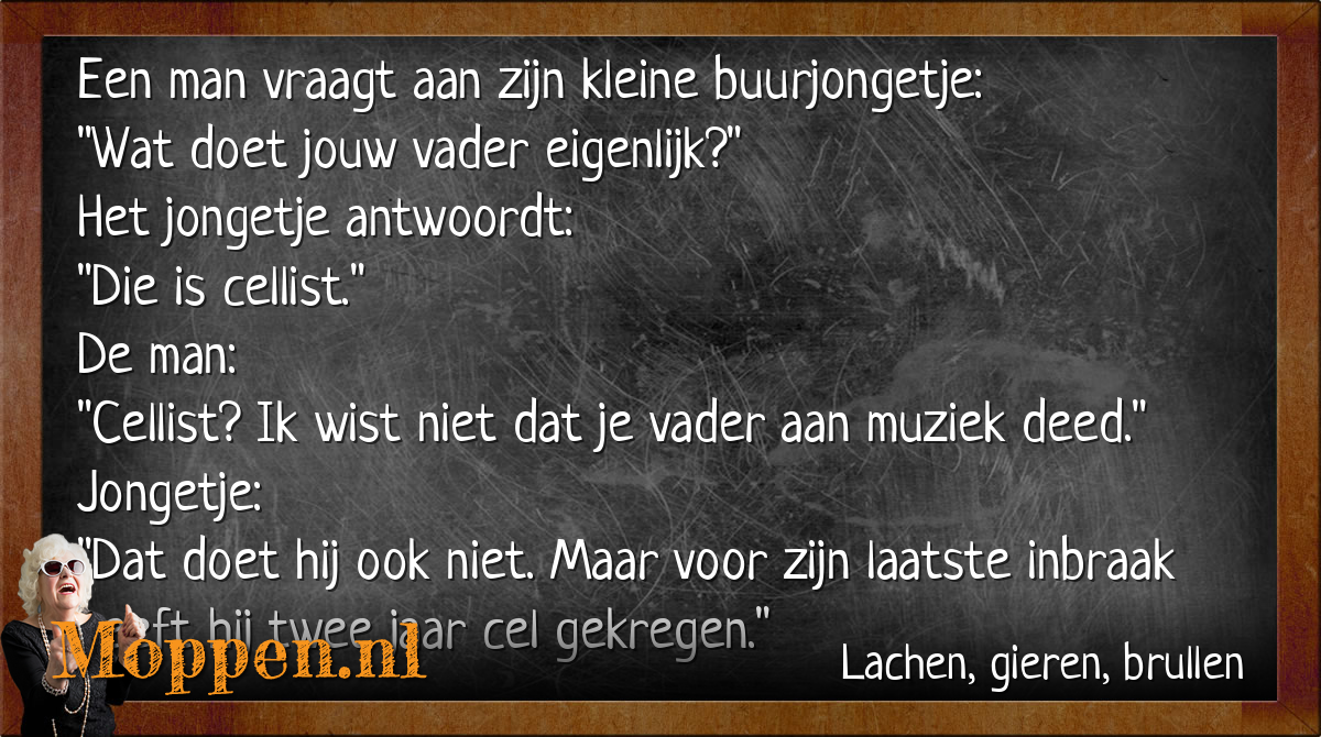 Moppen.nl - Mop: Cellist