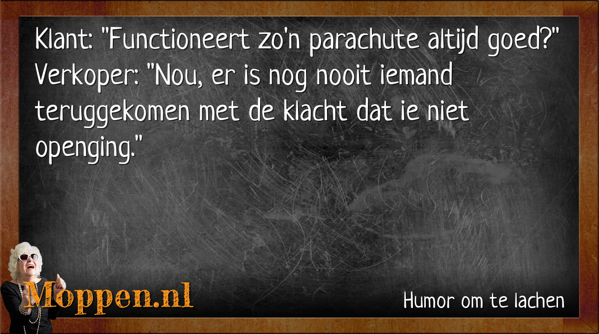 Moppen.nl - Mop: Parachute