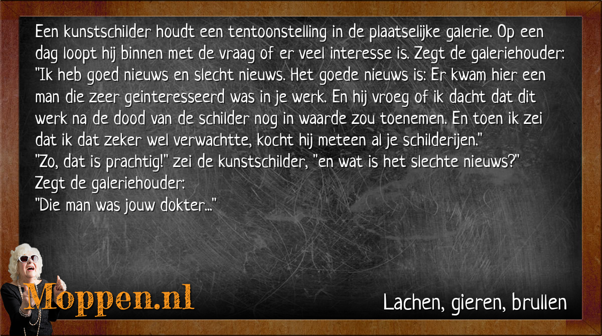 Moppen.nl - Mop: Goed en slecht nieuws