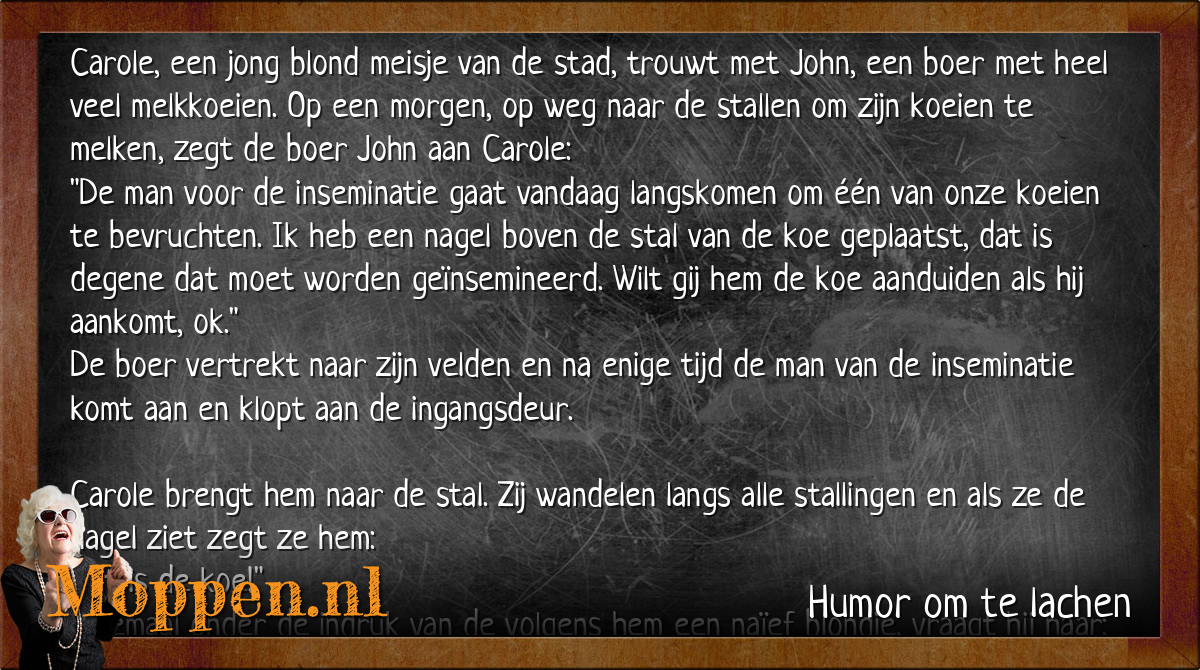 Moppen.nl - Mop: Het is deze koe