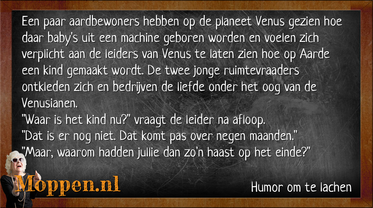 Moppen.nl - Mop: Baby's op Venus