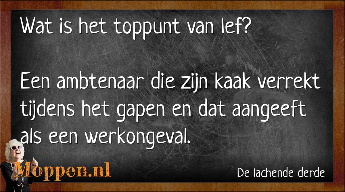Moppen.nl - Mop: Toppunt van lef