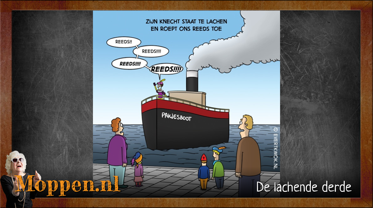 Moppen.nl - Mop: Evert Kwok -Zijn knecht staat te lachen