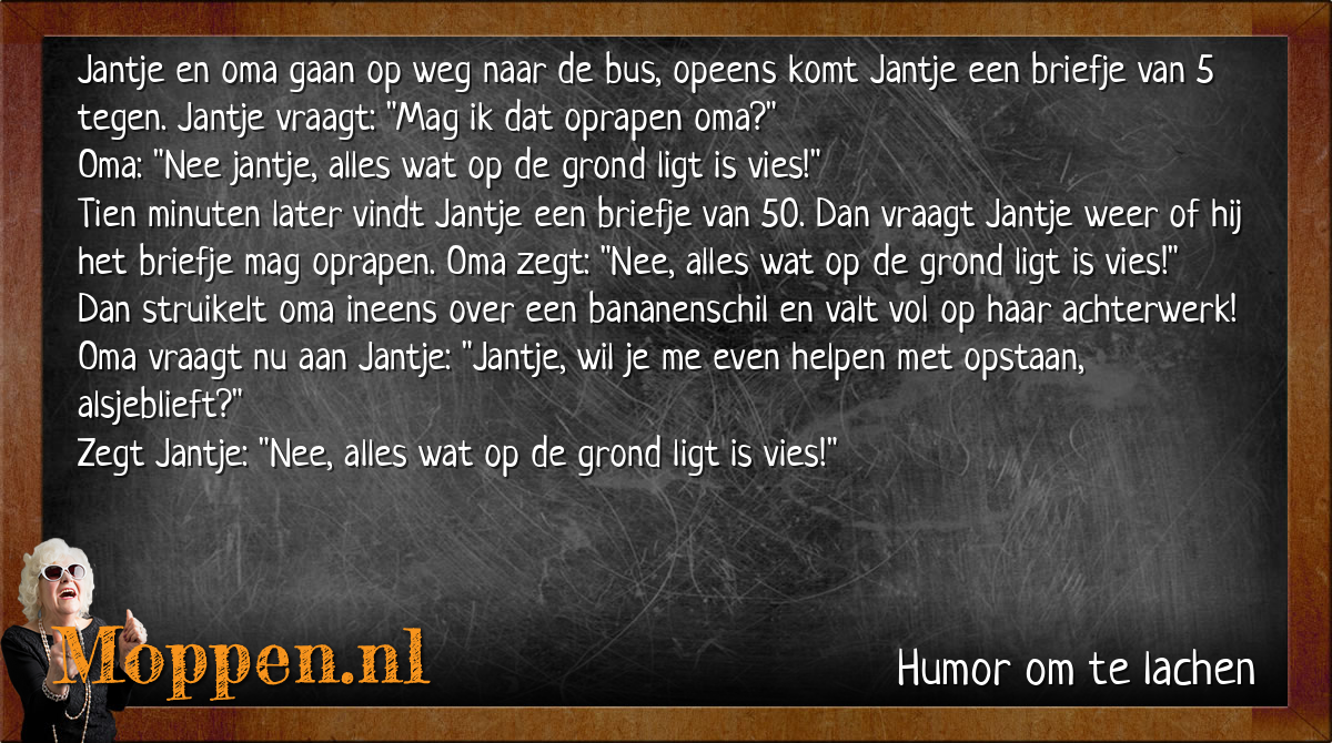 Moppen.nl - Mop: Jantje en oma