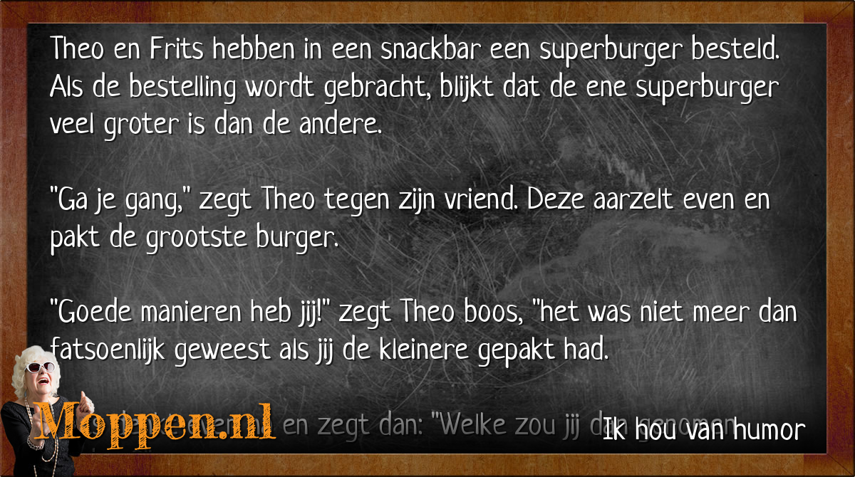 Moppen.nl - Mop: Goede manieren